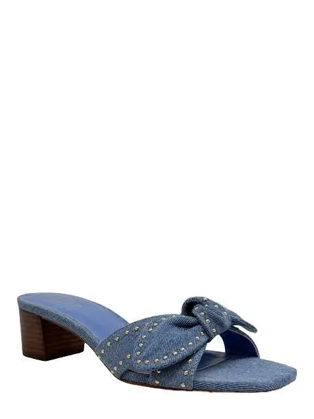 SHU SHOP Guinivere Studded Slide Sandal - Denim