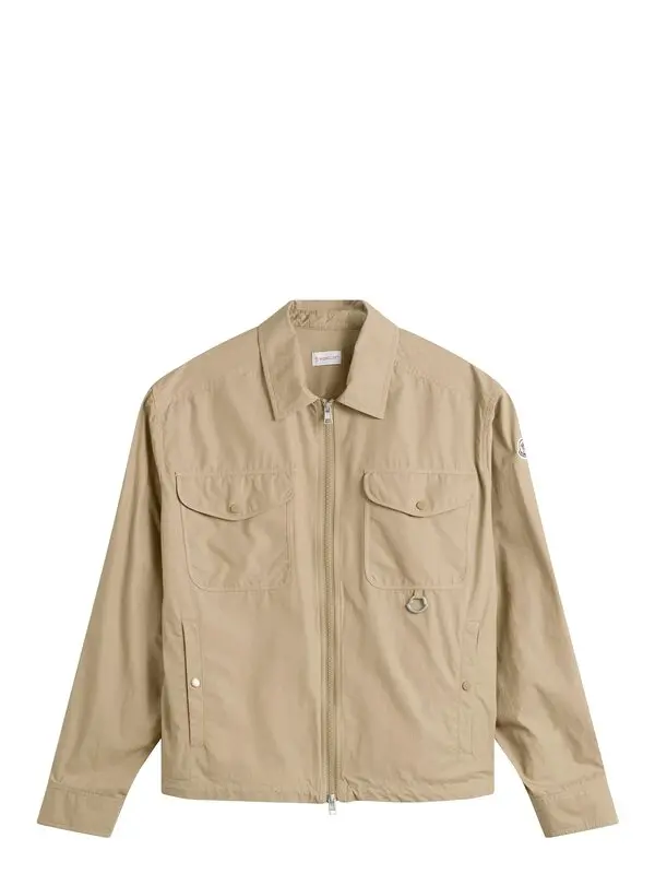 Moncler Zip Up Shirt Jacket - Tan