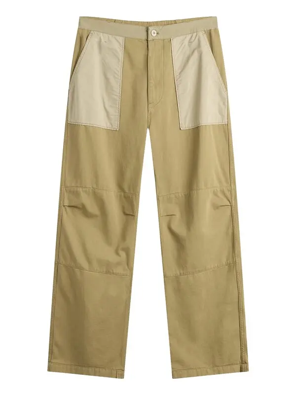 MAISON MARGIELA Cotton Contrast Workwear Pant - Khaki