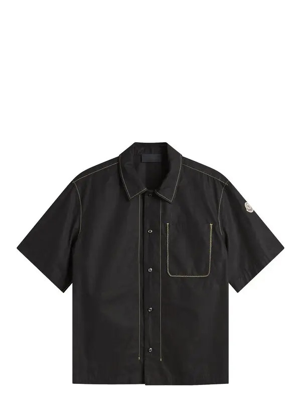Moncler Contrast Stitch Shirt - Black