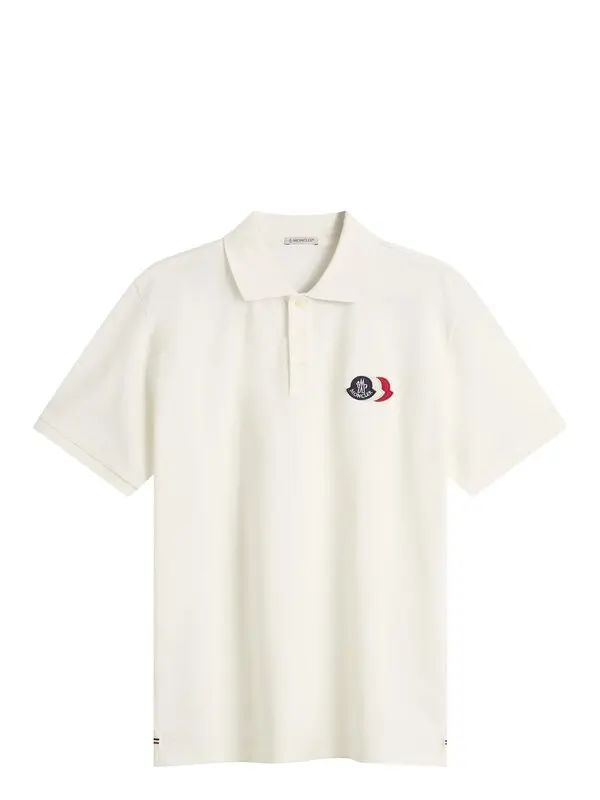 Moncler Tripe Crest Polo Shirt - White