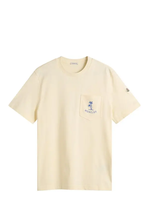 Moncler Palm Logo Pocket T-shirt - White