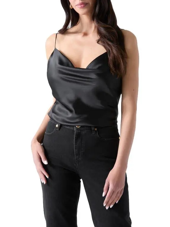 MARCIANO Stretch Silk Camisole - Jblack-black