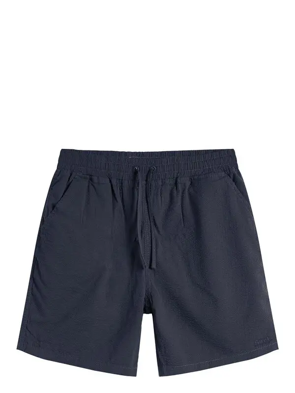 FORET Hush Seersucker Shorts - Navy