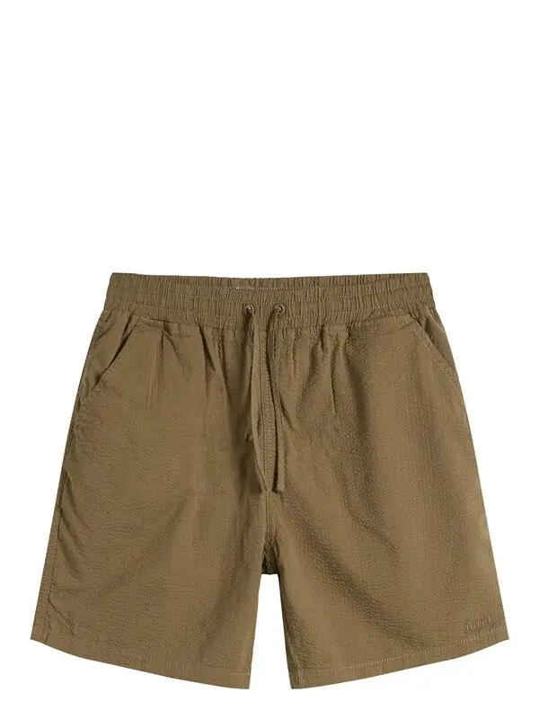 FORET Hush Seersucker Shorts - Stone