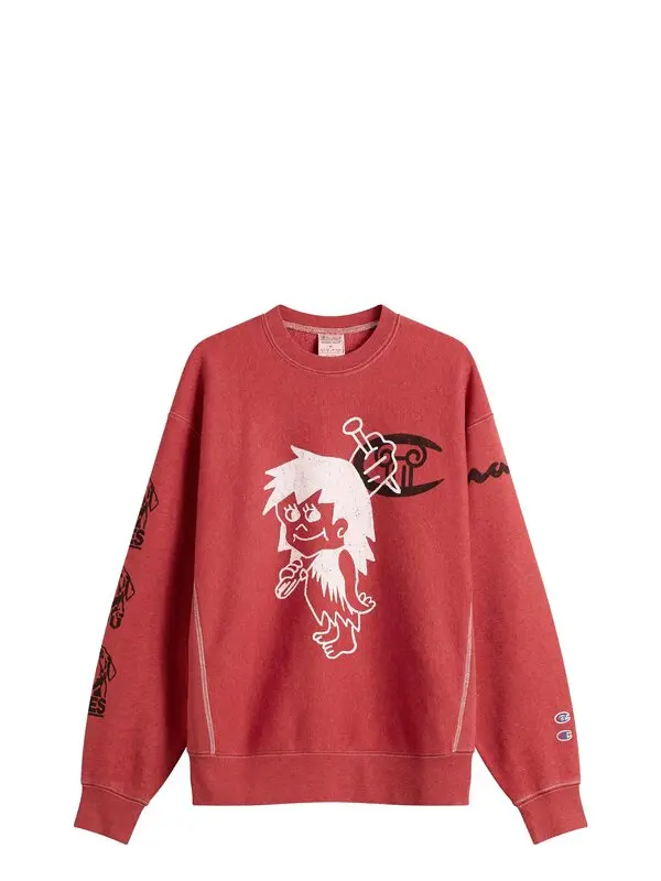 Champion X Aries Worry Sweatshirt - Red