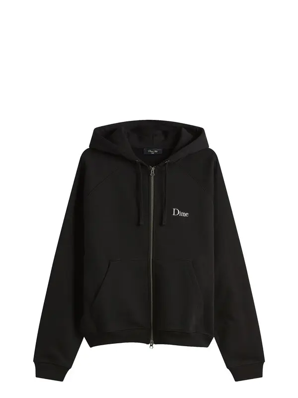 DIME Classic Logo Zip Hoodie - Black