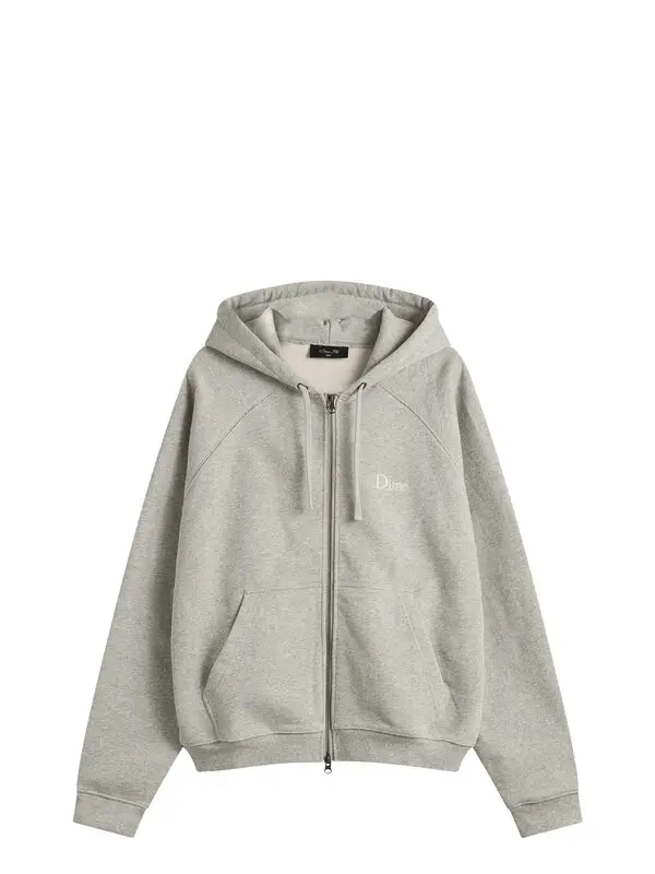 DIME Classic Logo Zip Hoodie - Heather Gray