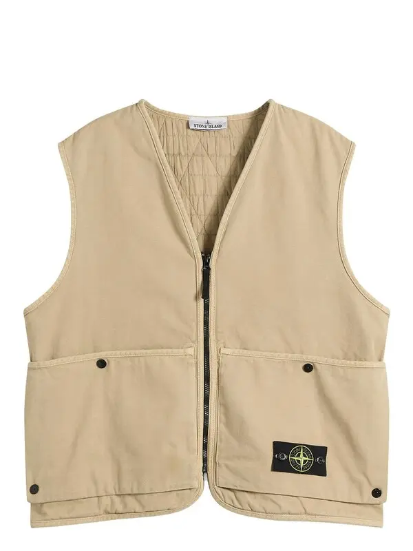 Stone Island Panama Cotton Primaloft Vest - Desert