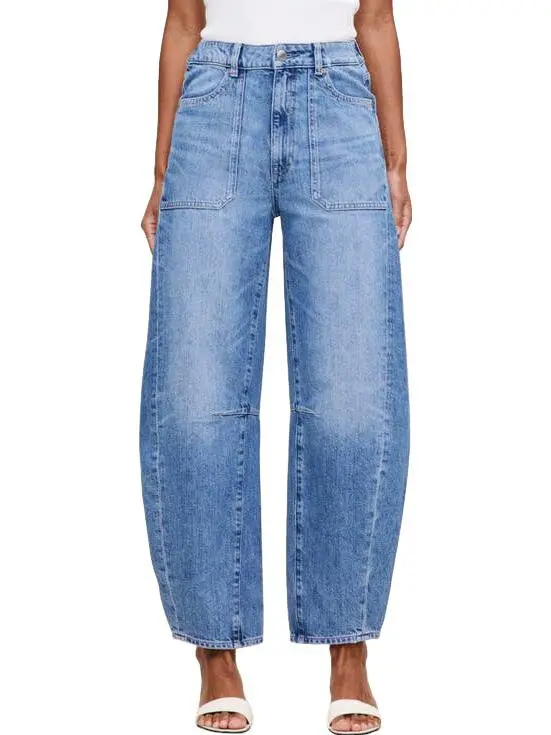DL1961 High Waist Barrel Leg Jeans - Meadow Lake
