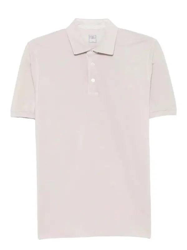 Fedeli Short-sleeve Polo Shirt - Neutrals