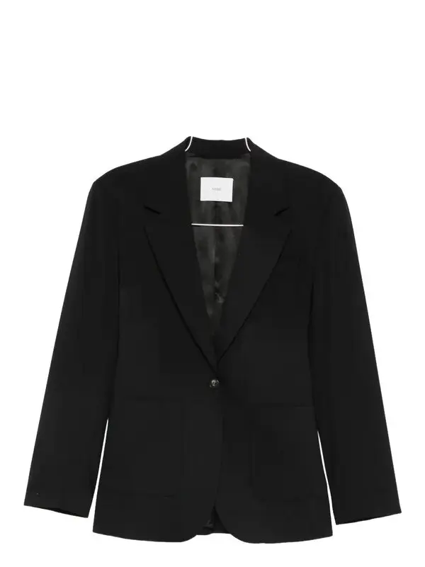 COVERT Single-breasted Patch-pocket Blazer - Black