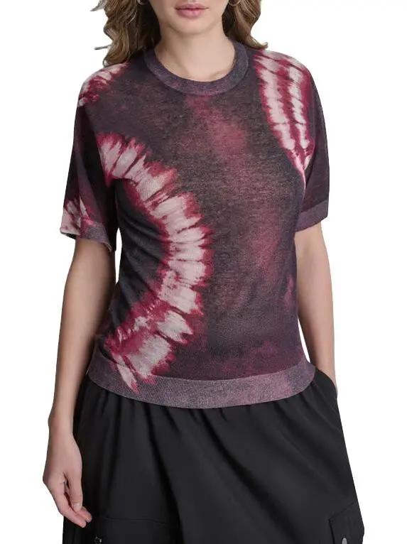 Dkny Tie-dye Cotton-blend Sweater - Firework Tiedye