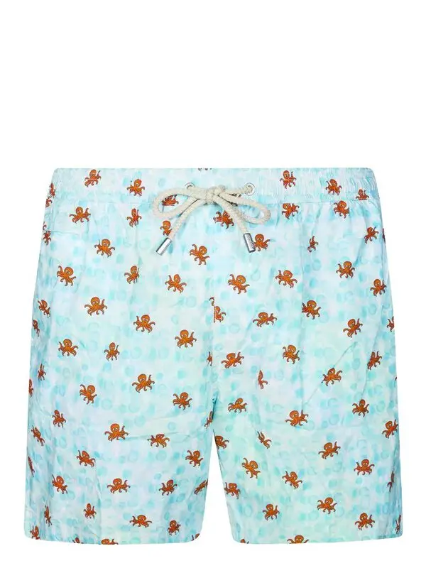 MC2 SAINT BARTH Octopus-print Swim Shorts - Blue