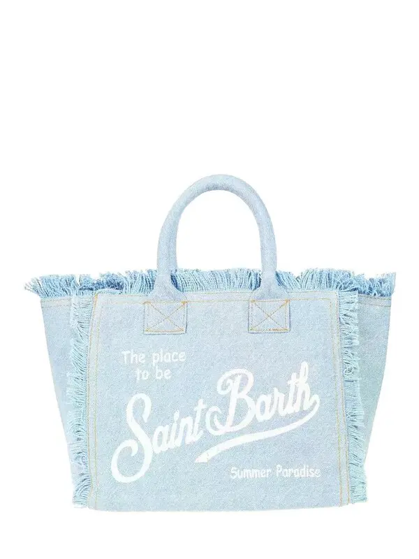 MC2 SAINT BARTH Colette Denim Tote Bag - Blue