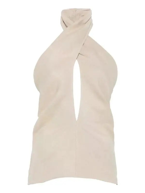 Magda Butrym Halterneck Blouse - Neutrals