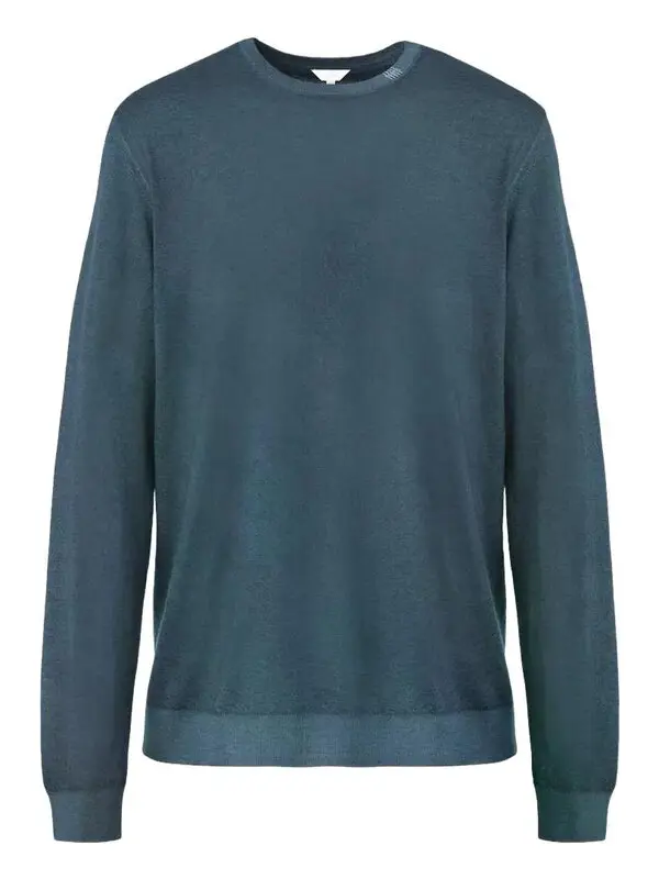 Malo Dyed Crewneck Sweater - Blue