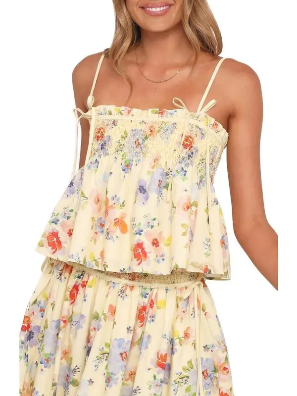 PETAL & PUP Cosima Floral Print Camisole - Yellow Floral