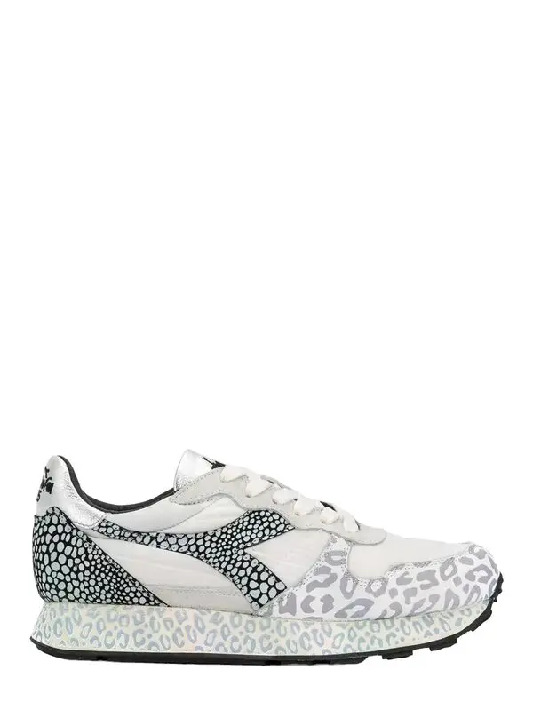 DIADORA Leopard Print Panelled Sneakers - White