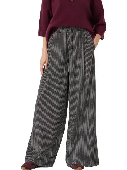 HUSH Taylor Side Stripe Pants - Grey Stripe