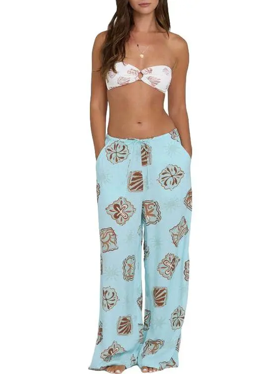 BILLABONG Beach Bound Printed Wide Leg Pants - Clearwater