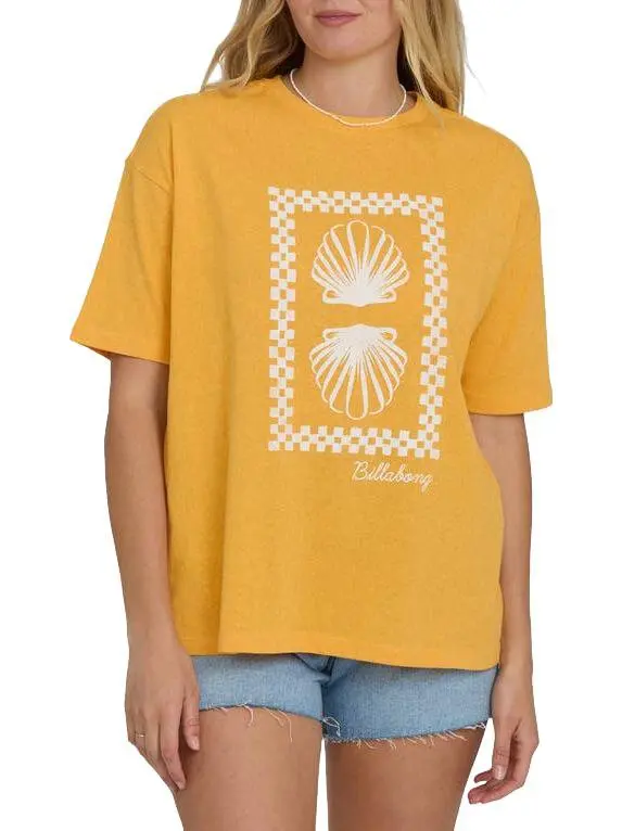 BILLABONG Balance Of Waves Oversize Cotton Graphic T-shirt - Sun Kissed