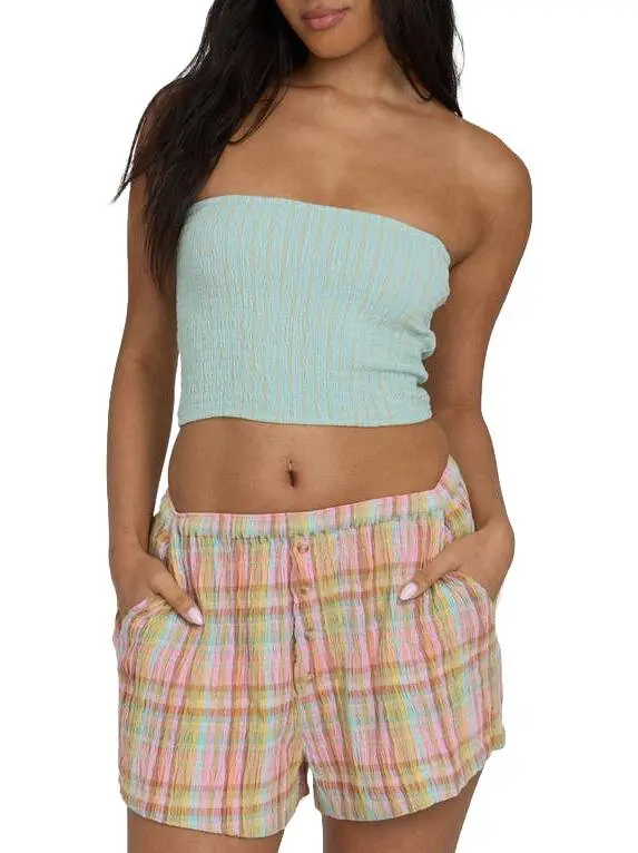 BILLABONG Smocked Striped Tube Top - Clearwater