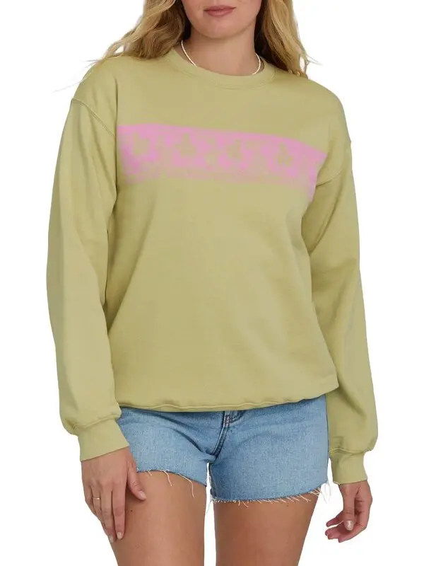 BILLABONG Giving Shade Fleece Graphic Sweatshirt - Cactus