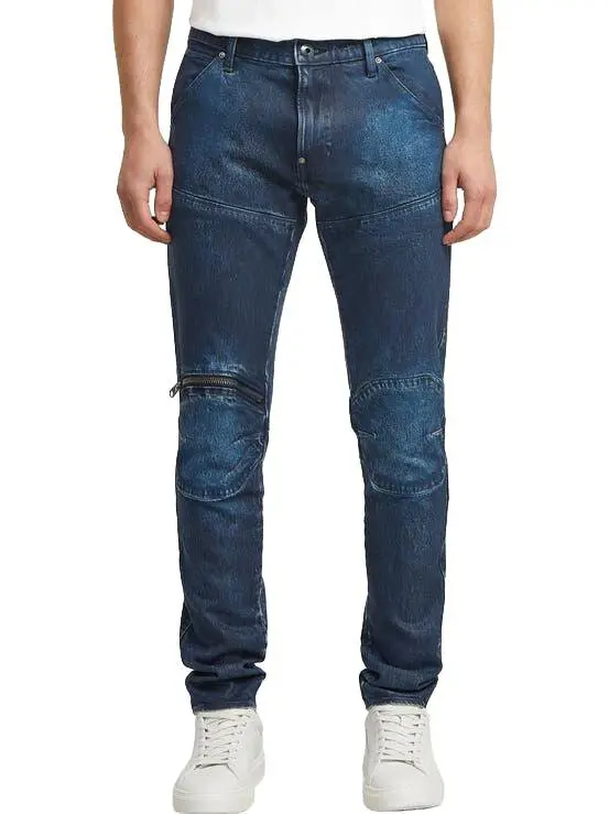 G-star Raw 3d Zip Knee Skinny Jeans - Faded Cerulean Skin