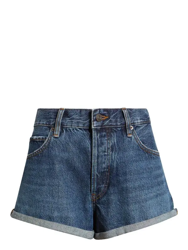 FRAME The Darling Cuffed Denim Shorts - Honeybee