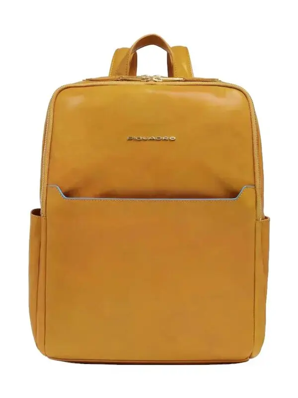 PIQUADRO Logo-plaque Backpack - Yellow