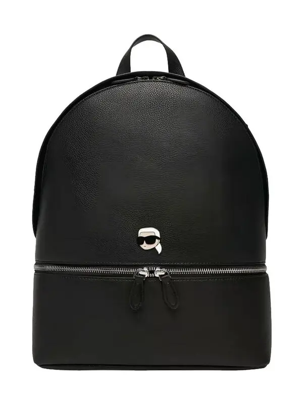 Karl Lagerfeld Ikonik Logo-appliqué Backpack - Black