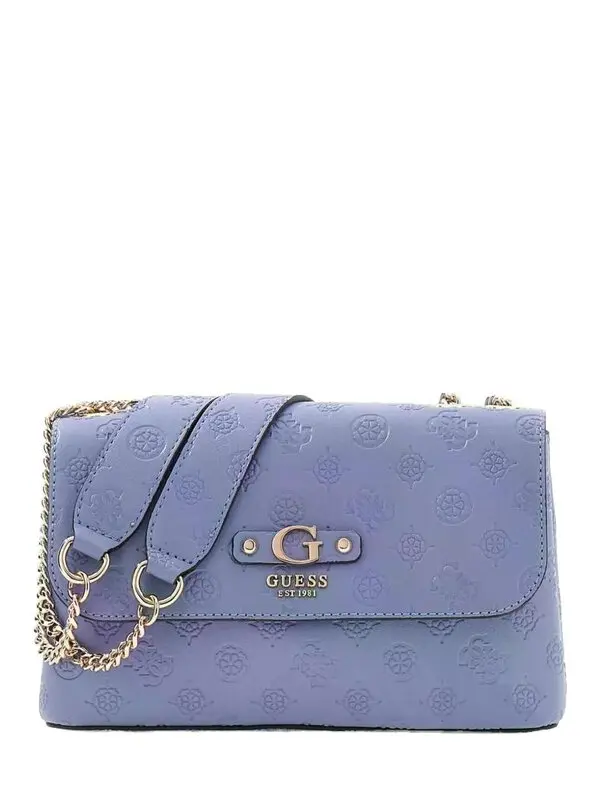 Guess Dita Embossed Shoulder Bag - Blue