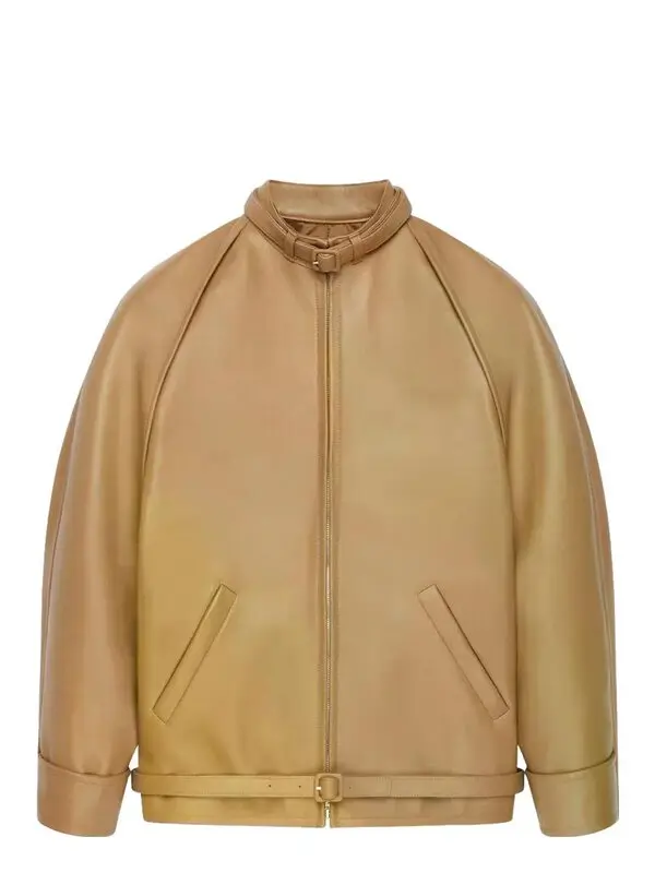 COURREGES Circle Edge Cut-out Bomber Jacket - Neutrals