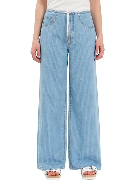 DAZE Madison Stripe Wide Leg Jeans - Whimsy