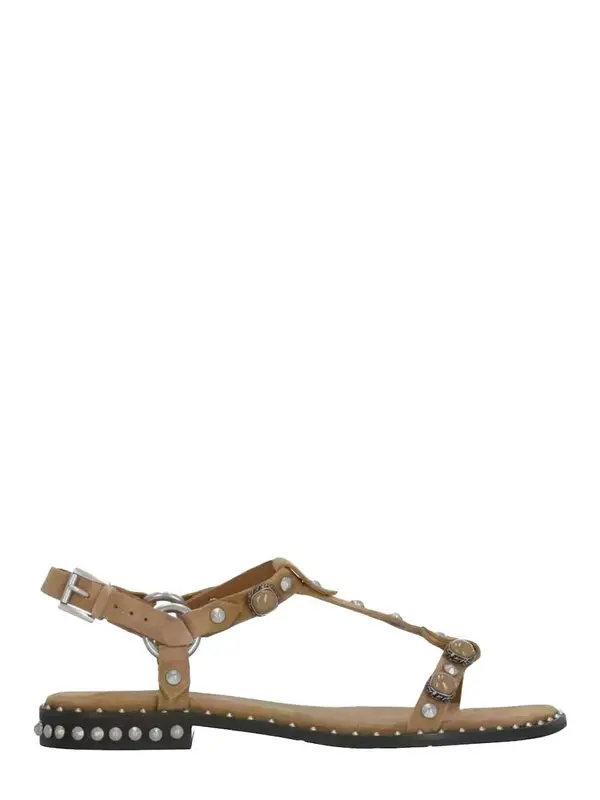 Ash Flat Suede Sandals - Neutrals
