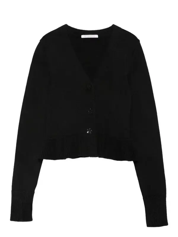 Cecilie Bahnsen Prisca Ruffled Cardigan - Black
