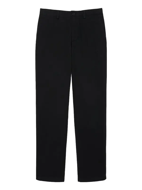 Lacoste Flat Front Cotton Stretch Twill Chinos - Black