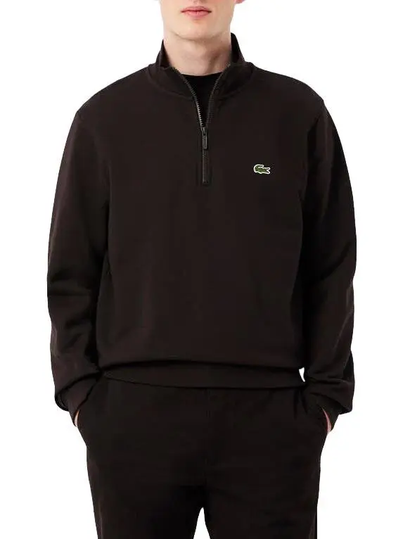 Lacoste Cotton Fleece Half Zip Pullover - Buffalo