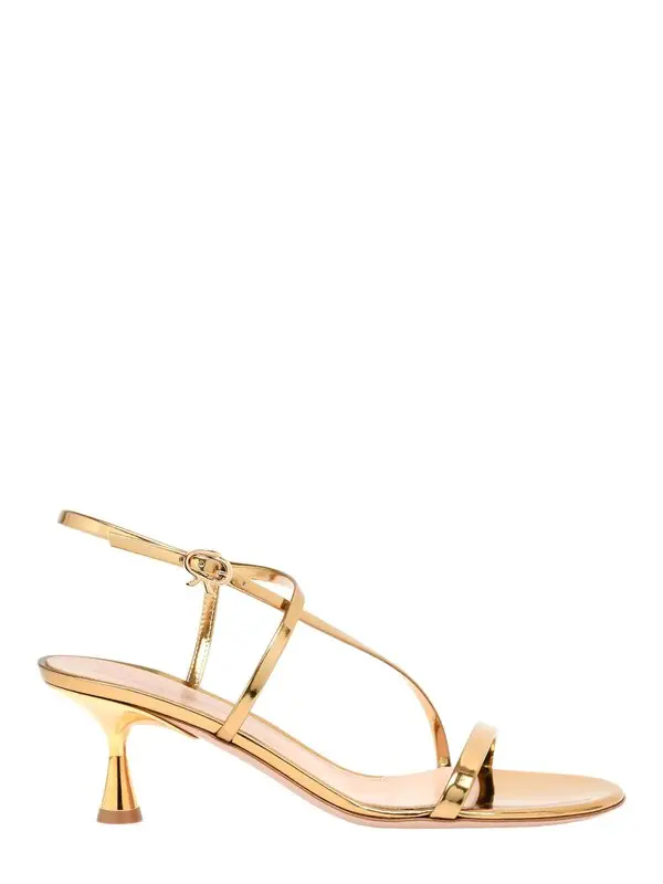 GIANVITO ROSSI Ascent Leather Sandals - Gold