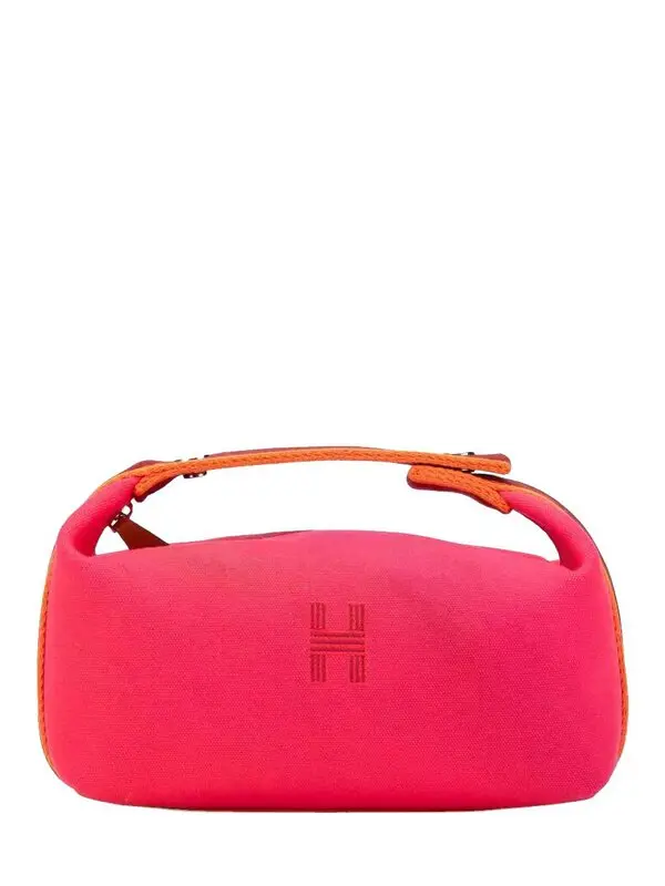 Hermès 2020-2024 Small Toile Bride A Brac Vanity Bag - Pink