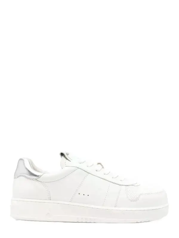 Patrizia Pepe Leather Perforated Sneakers - White