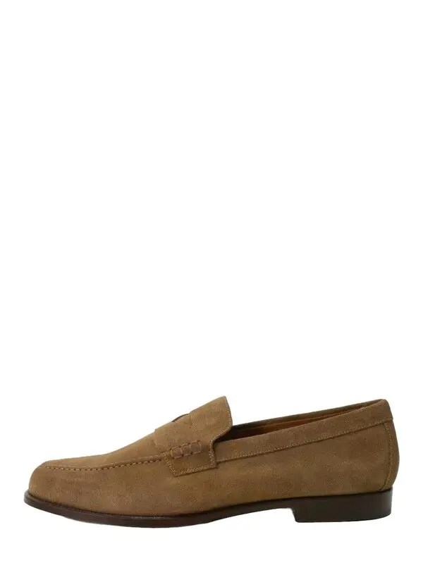 DOUCAL'S Suede Penny Loafers - Brown