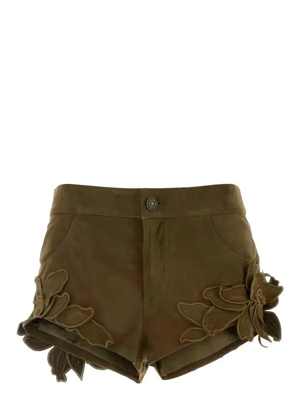Isabel Marant Kevana Floral-appliqué Shorts - Green