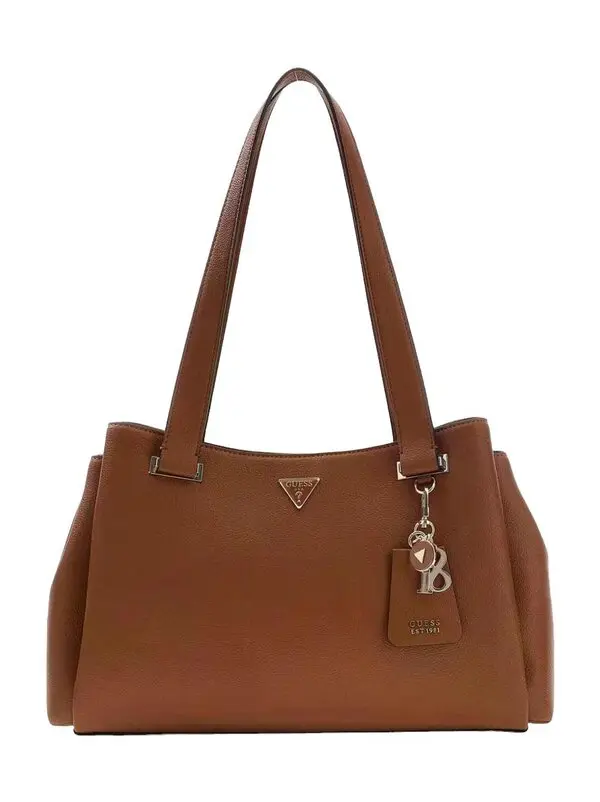 Guess Evie Charms Logo Shoulder Bag - Brown