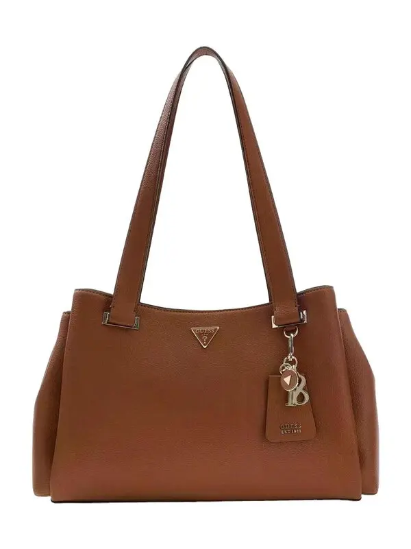 Guess Evie Charms Logo Shoulder Bag - Brown