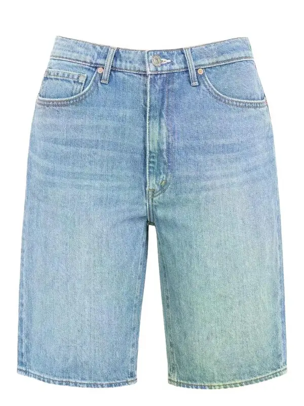 MOTHER The Undercover Denim Shorts - Blue