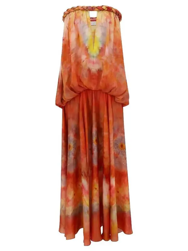 Zimmermann Luna Tie-dye Maxi Dress - Orange