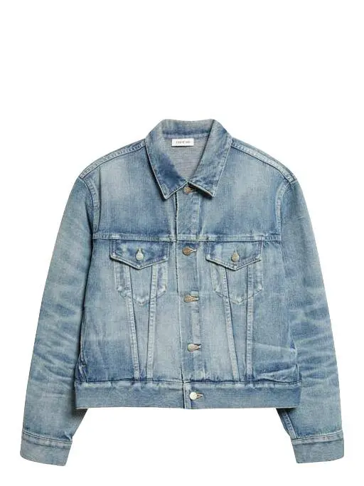 Fear Of God Classic Selvedge Denim Trucker Jacket - Vintage Indigo