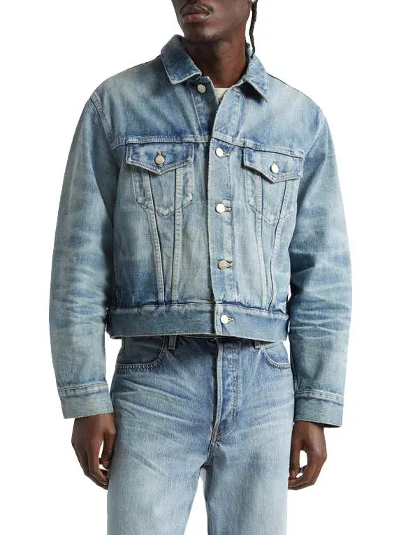 Fear Of God Classic Selvedge Denim Trucker Jacket - Vintage Indigo